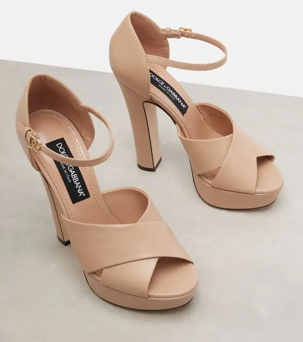 Dolce & Gabbana Leather Platform Sandals