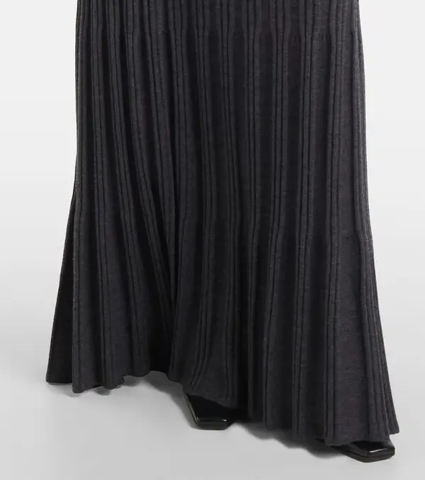 JOSEPH Merino Wool Ribbed-knit Maxi Skirt