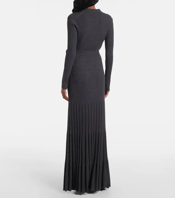 JOSEPH Merino Wool Ribbed-knit Maxi Skirt