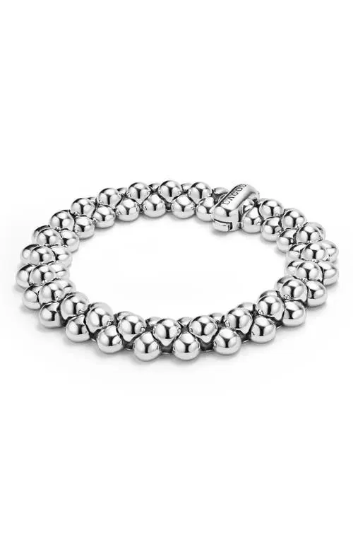 Lagos Caviar Bubbly Three-row Beaded Bracelet - Sterling Silver