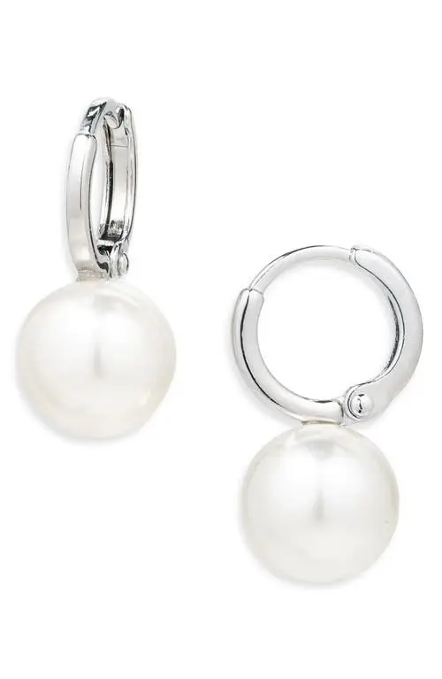 Simone Rocha Small Faux Hoop Earrings - Pearl