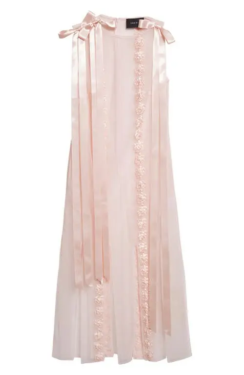 Simone Rocha Ribbon Daisy Chain Multi Slit Midi Dress