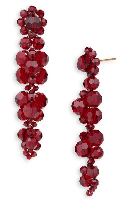 Simone Rocha Cluster Drop Earrings - Blood Red