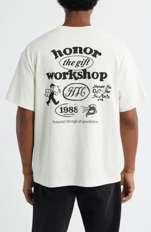 HONOR THE GIFT Workshop Graphic T-shirt - Bone