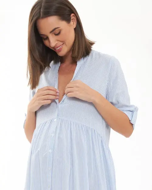 RIPE MATERNITY Stripe Shirt Dress