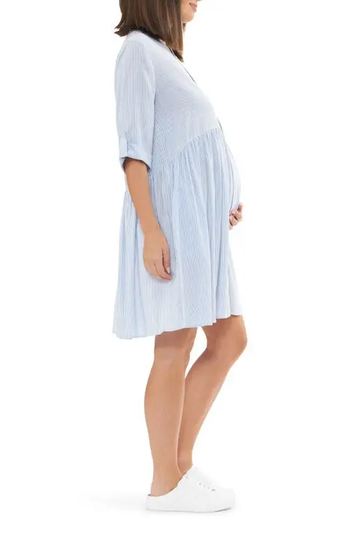 RIPE MATERNITY Sam Stripe Shirt Dress
