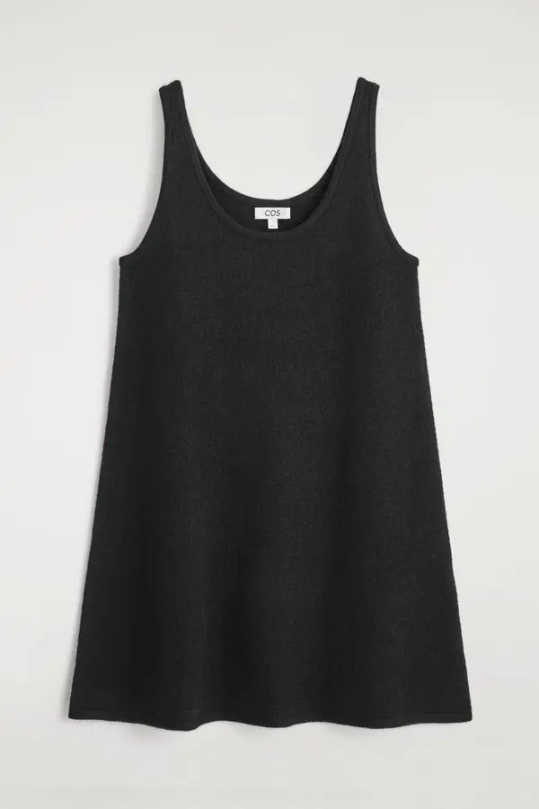 Boiled-wool A-line Mini Dress
