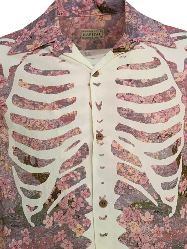 Kapital Floral-print Skeleton Shirt