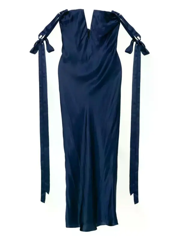 Alejandra Alonso Rojas Plunging Bias-cut Gown