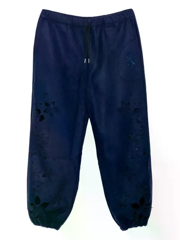 JUNTAE KIM Laser-cut Flower Track Pants