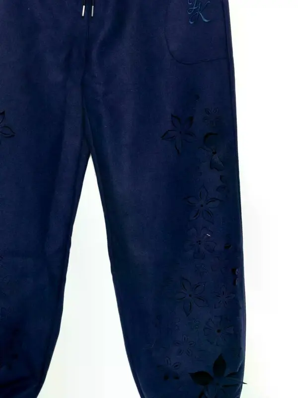 JUNTAE KIM Laser-cut Flower Track Pants