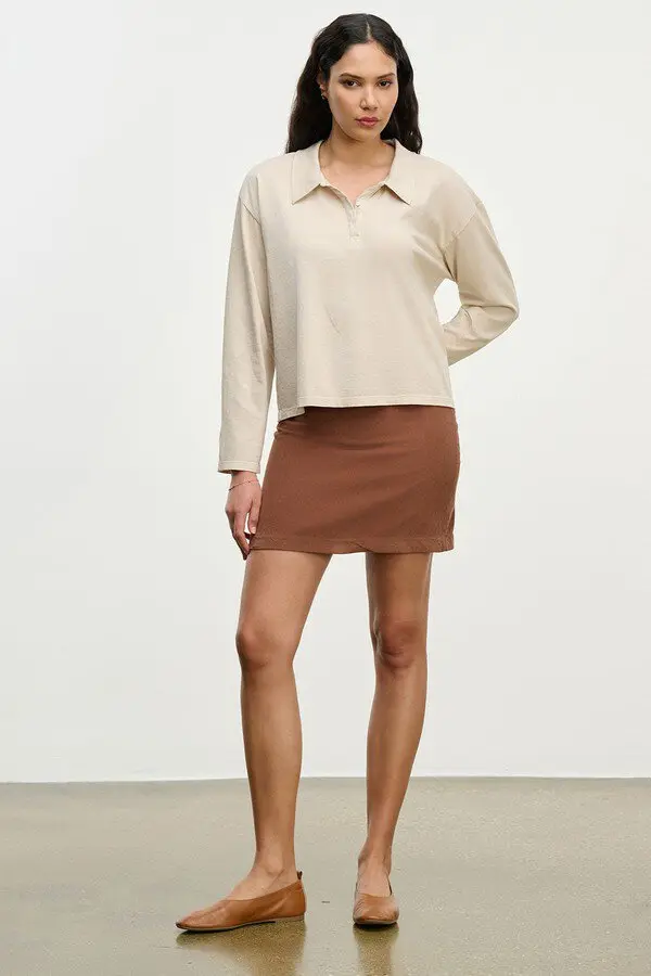Velvet By Graham & Spencer Liza Corduroy Mini Skirt - Gray