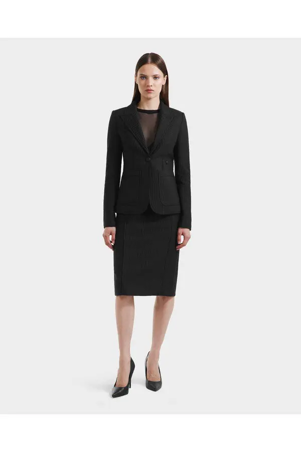 Rudsak Fitted Blazer With Vegan Leather Elbow Patches