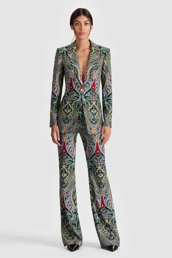 Alice + Olivia Breann Printed Blazer - Natural