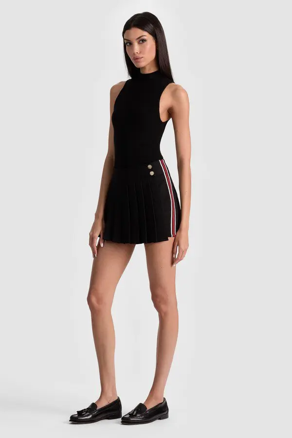 Alice + Olivia Noah Skort With Side Stripe - Black