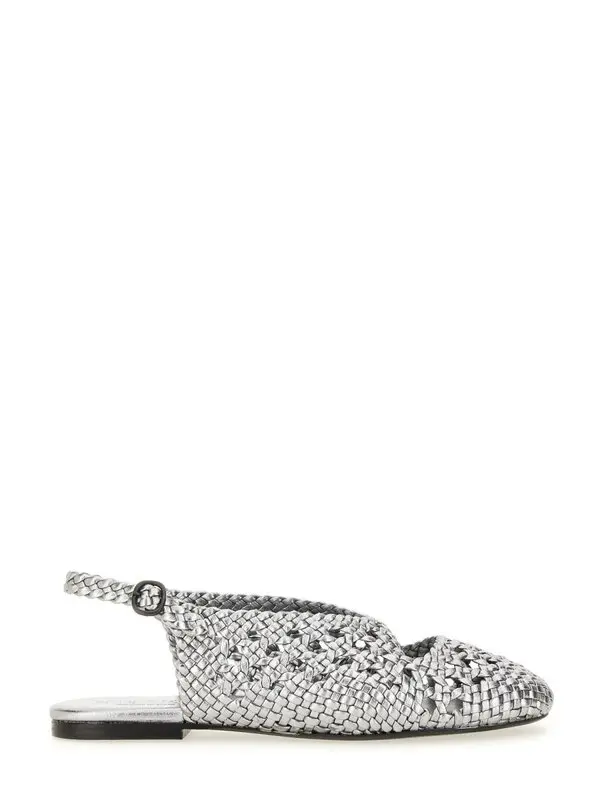 Hereu Empuria Metallic Slingback Sandal - Silver