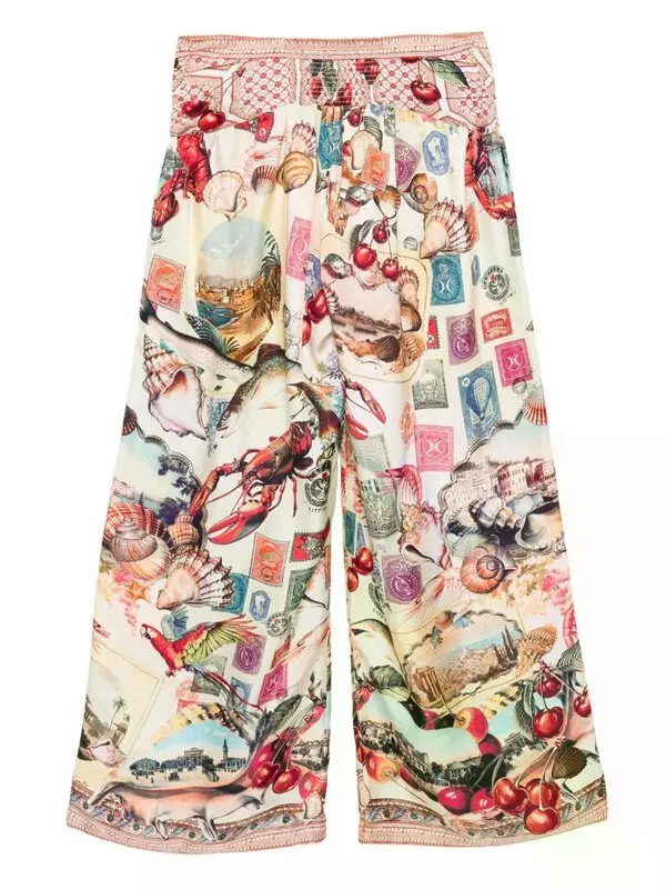 Camilla Printed Wide-leg Pants