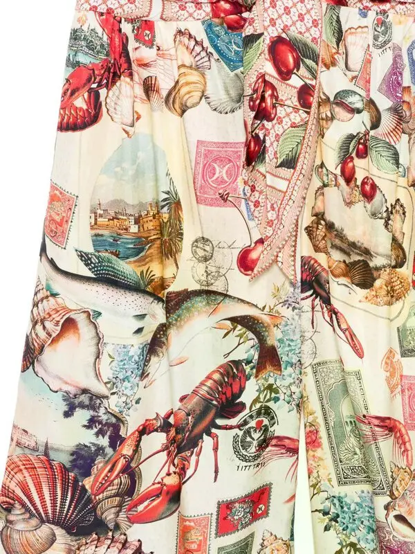 Camilla Printed Wide-leg Pants