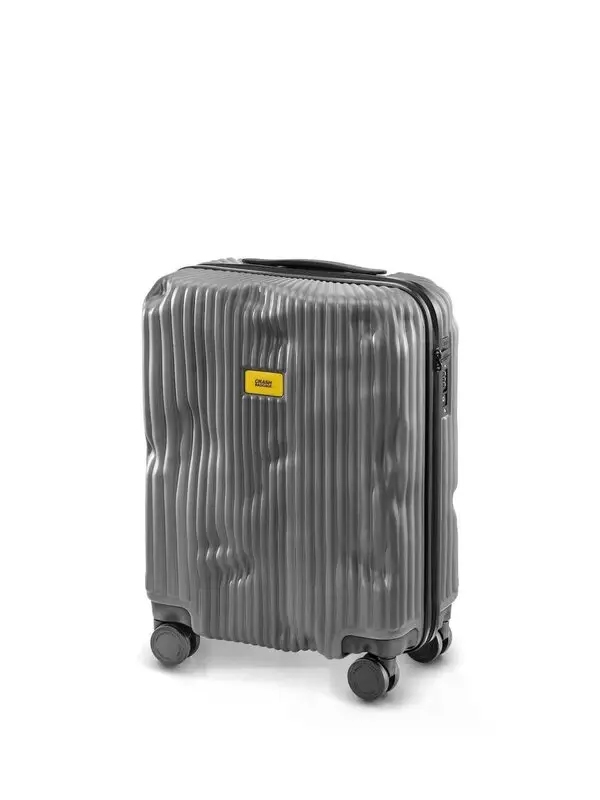 CRASH BAGGAGE Ribbed-texture Cabin Suitcase - Grey
