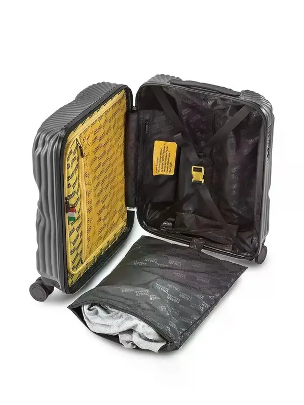 CRASH BAGGAGE Ribbed-texture Cabin Suitcase - Grey