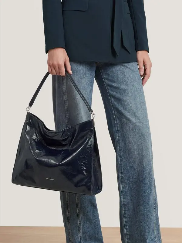 Veronica Beard Vida Shoulder Bag - Navy