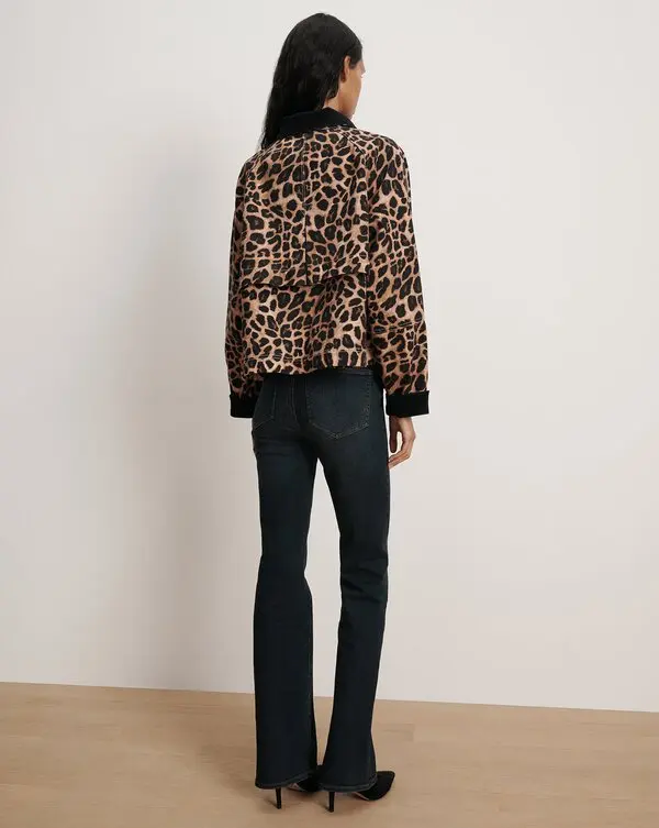 Veronica Beard Arlo Leopard Chore Jacket