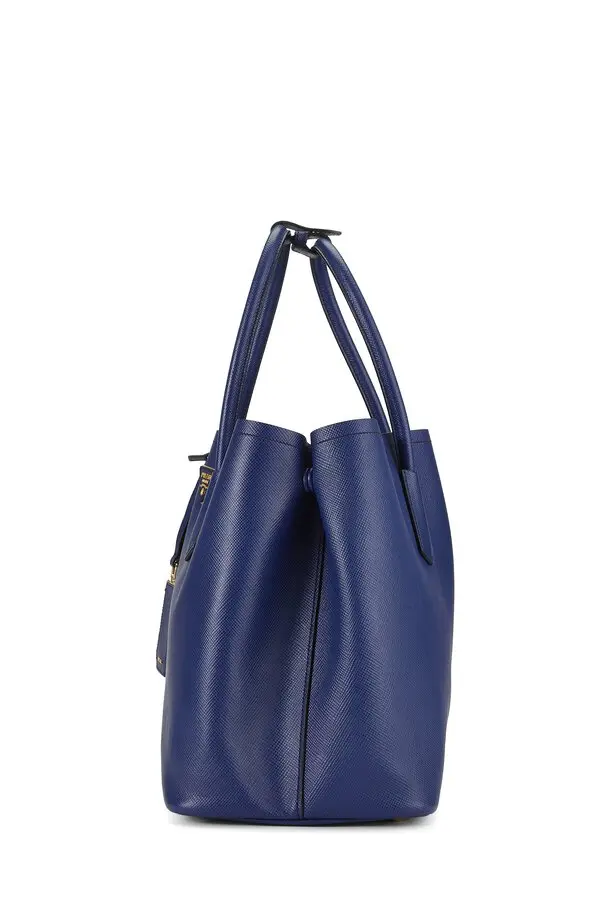 Prada Saffiano Double Bag - Navy