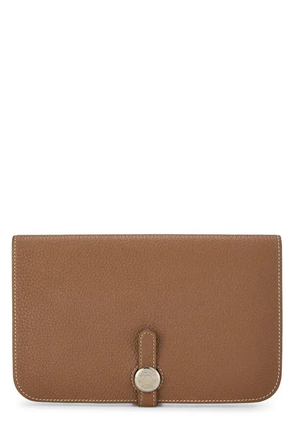 Hermès Gold Togo Dogon Wallet - Brown