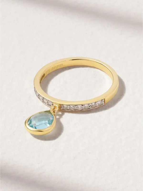 Mateo 14-karat Topaz And Diamond Fine Ring - Gold