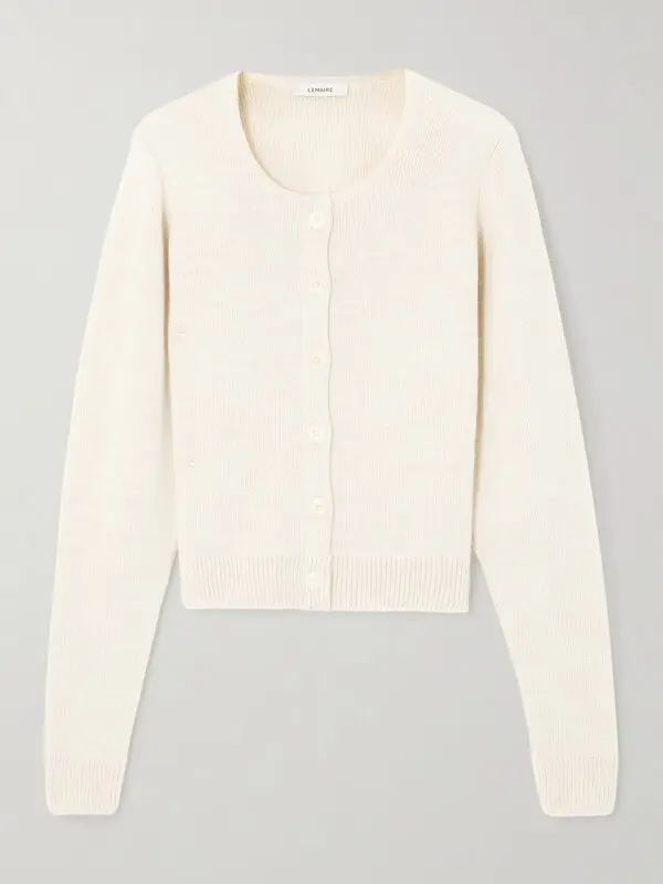 LEMAIRE Knitted Cardigan - Off-white