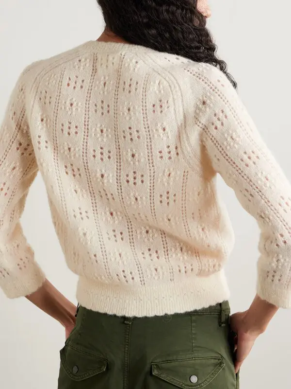 DÔEN Emiliana Pointelle-knit Alpaca-blend Sweater
