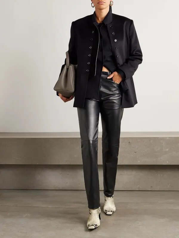 Giuliva Heritage Leather Straight-leg Pants