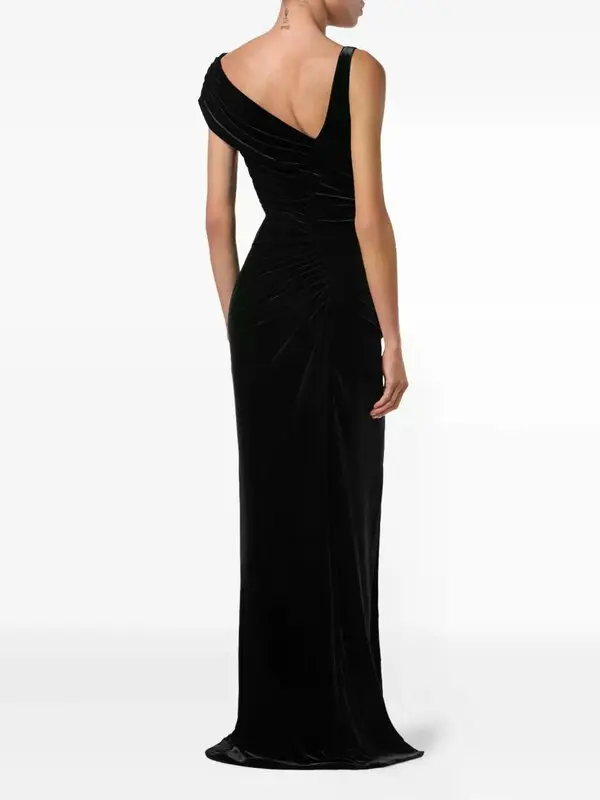 Versace La Medusa Velvet Gown - Black