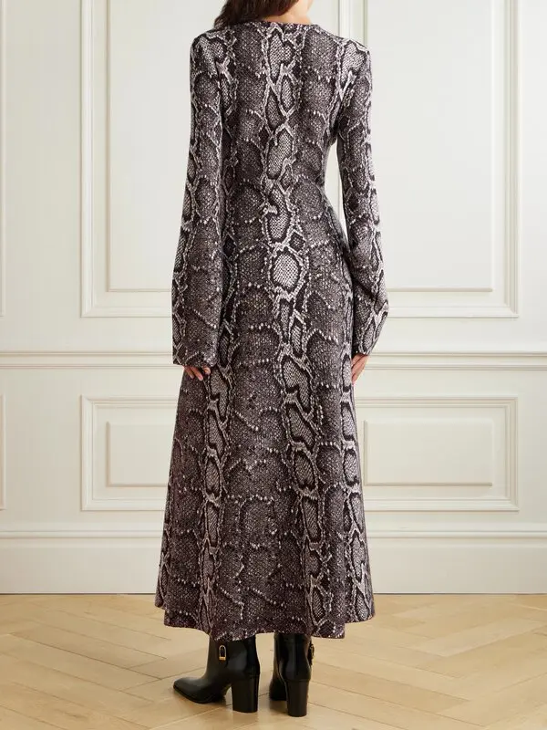 gabriela hearst magritte herringbone cashmere and silk blend maxi dress Gabriela Hearst - Magritte herringbone cashmere and silk-blend maxi dress