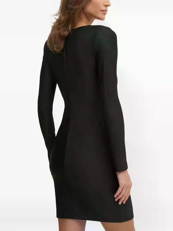 Dkny Ribbed Knot-detail Mini Dress