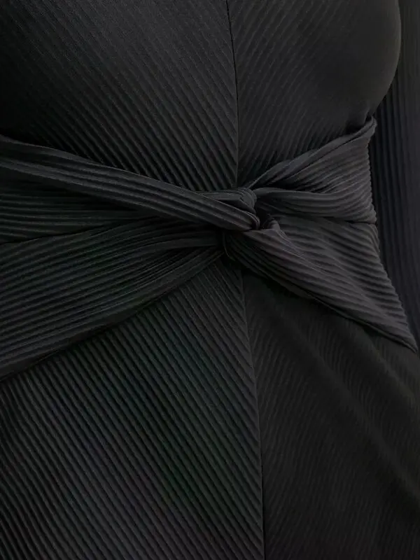 Dkny Ribbed Knot-detail Mini Dress