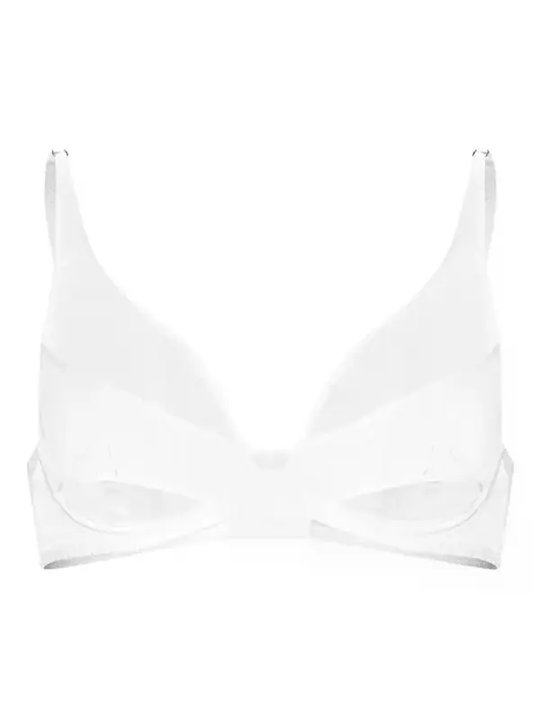 ZHILYOVA Mesh Panelled Bra - White