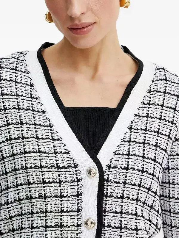 Guess Checked Buttoned Cardigan