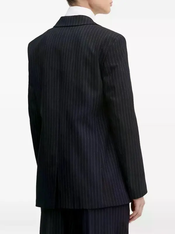 Hugo Pinstripe Buttoned Suit Jacket