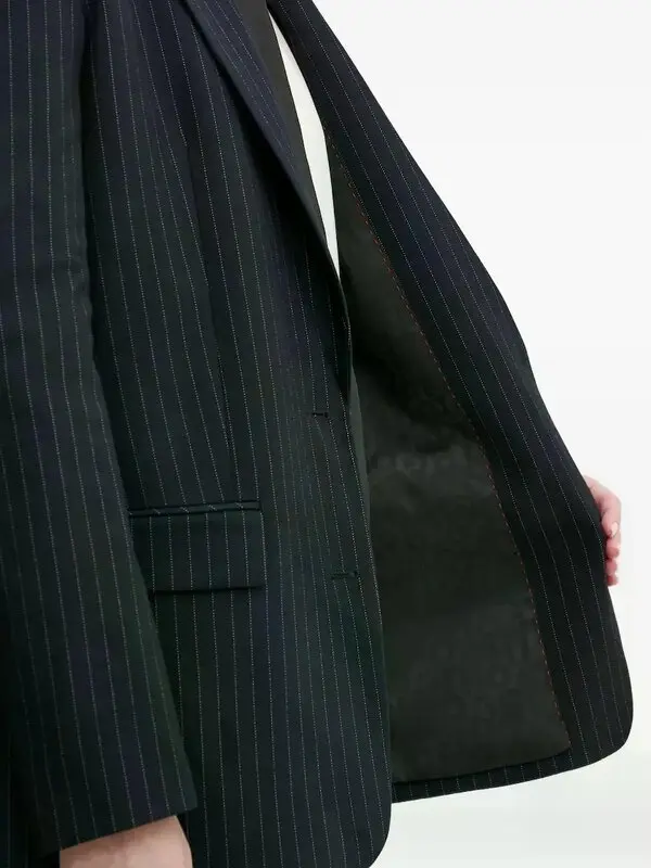 Hugo Pinstripe Buttoned Suit Jacket