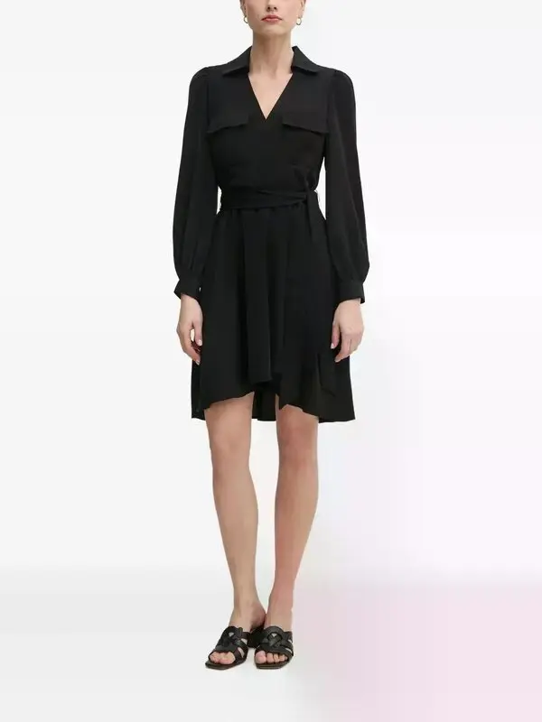 Dkny Wrap-front Mini Dress