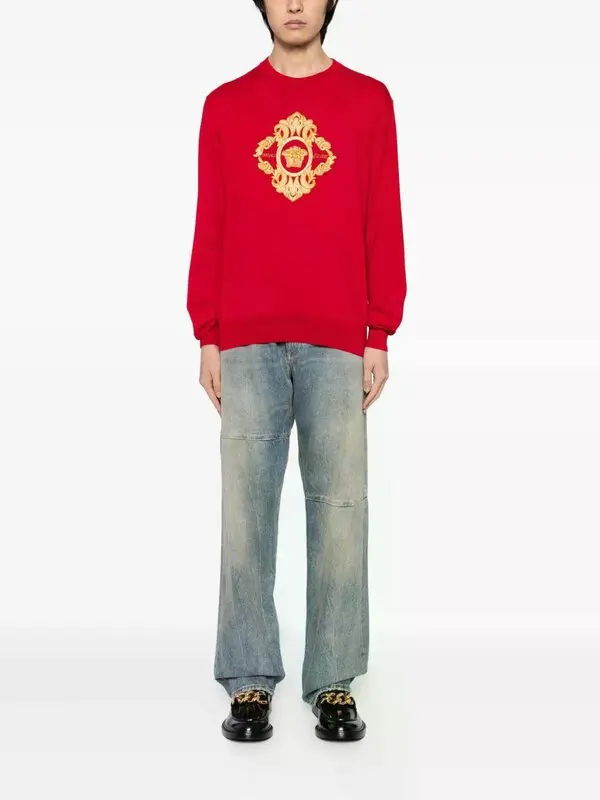 Versace Embroidered Baroque Top