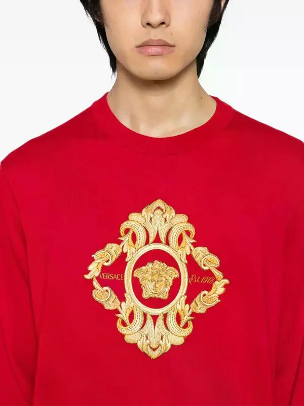 Versace Embroidered Baroque Top