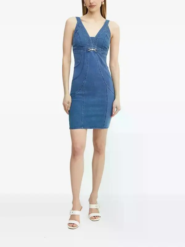 Guess V-neck Denim Dress