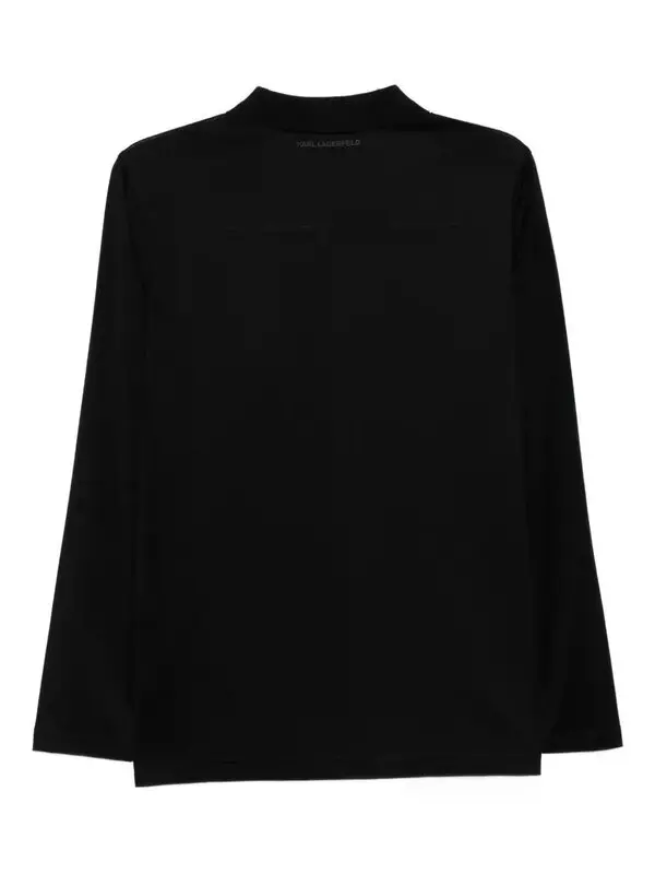 Karl Lagerfeld Embroidered-logo Cotton Polo Shirt