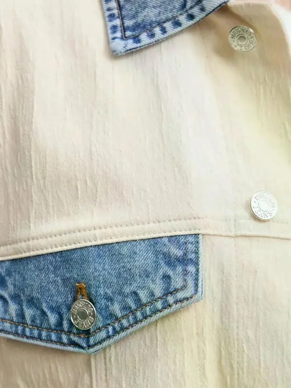 Moschino Trimmed Denim Jacket - Neutrals