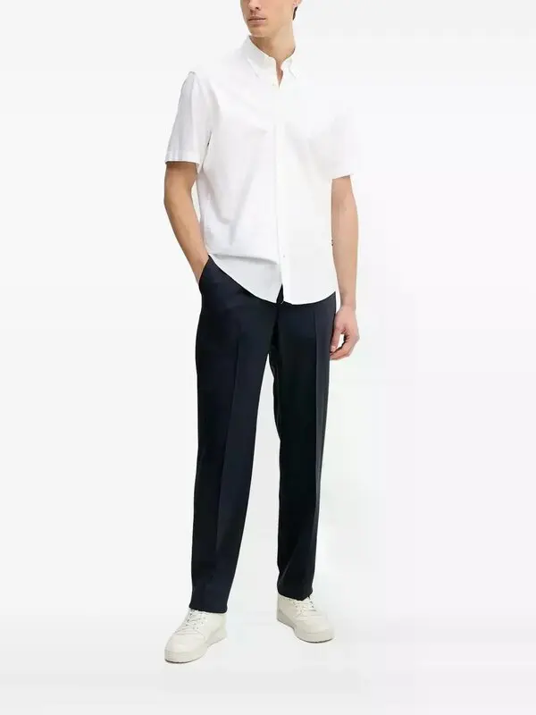 BOSS Short-sleeved Buttoned-down Shirt - White