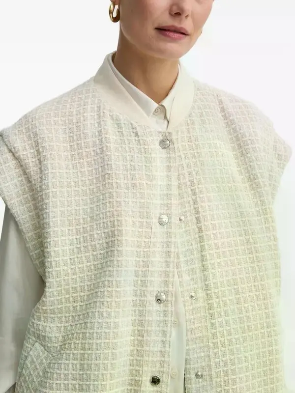 BOSS Grid-pattern Sleeveless Jacket