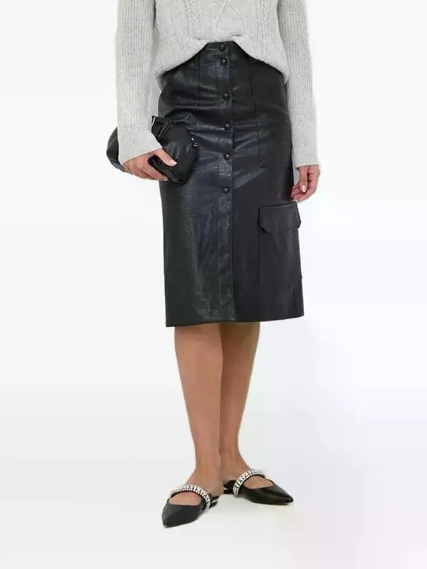Beatrice B Button-fastening Midi Skirt