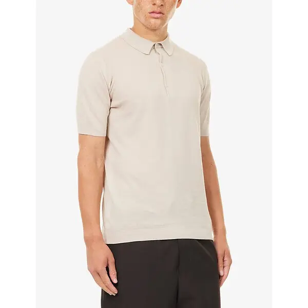 John Smedley Roth Regular-Fit Cotton-Piqué Polo Shirt Xxl Almond